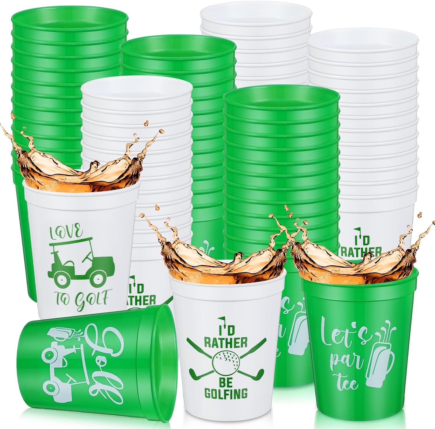 Amazon.com: Norme 48 Pcs Golf Party Plastic Cups Bulk Golf Themed ...