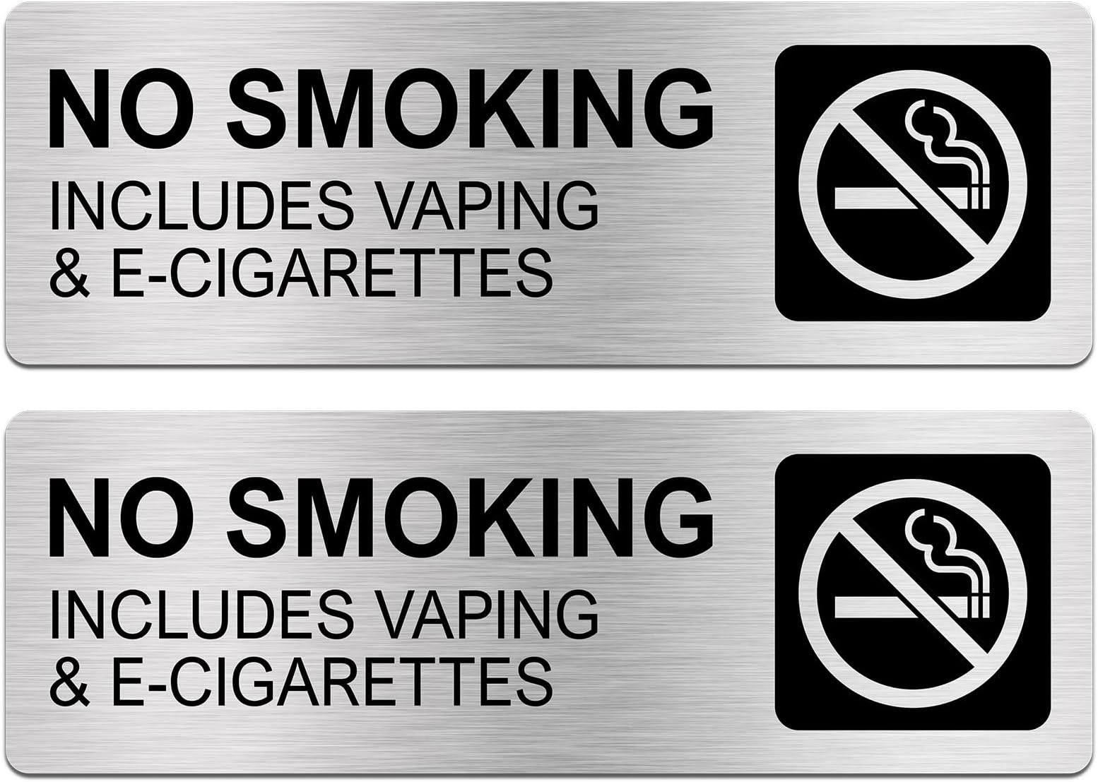 Amazon.com: No Smoking Signs, 4 Pack No Vaping Sign - 9 X 3 Inch - Rust ...