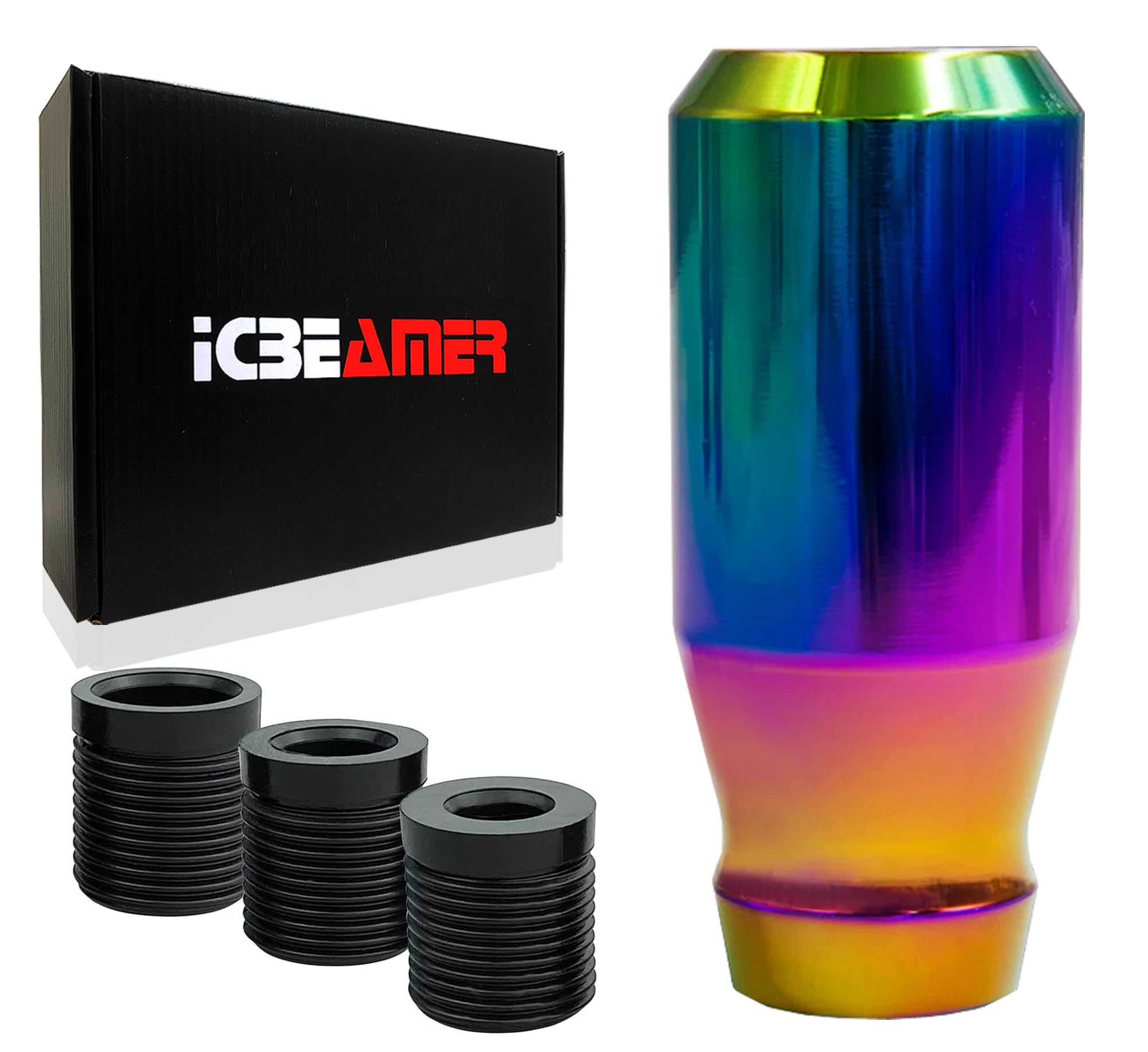 Snapklik.com : ICBEAMER Neo Chrome Aluminum 3.2" Shift Knob Fits ...