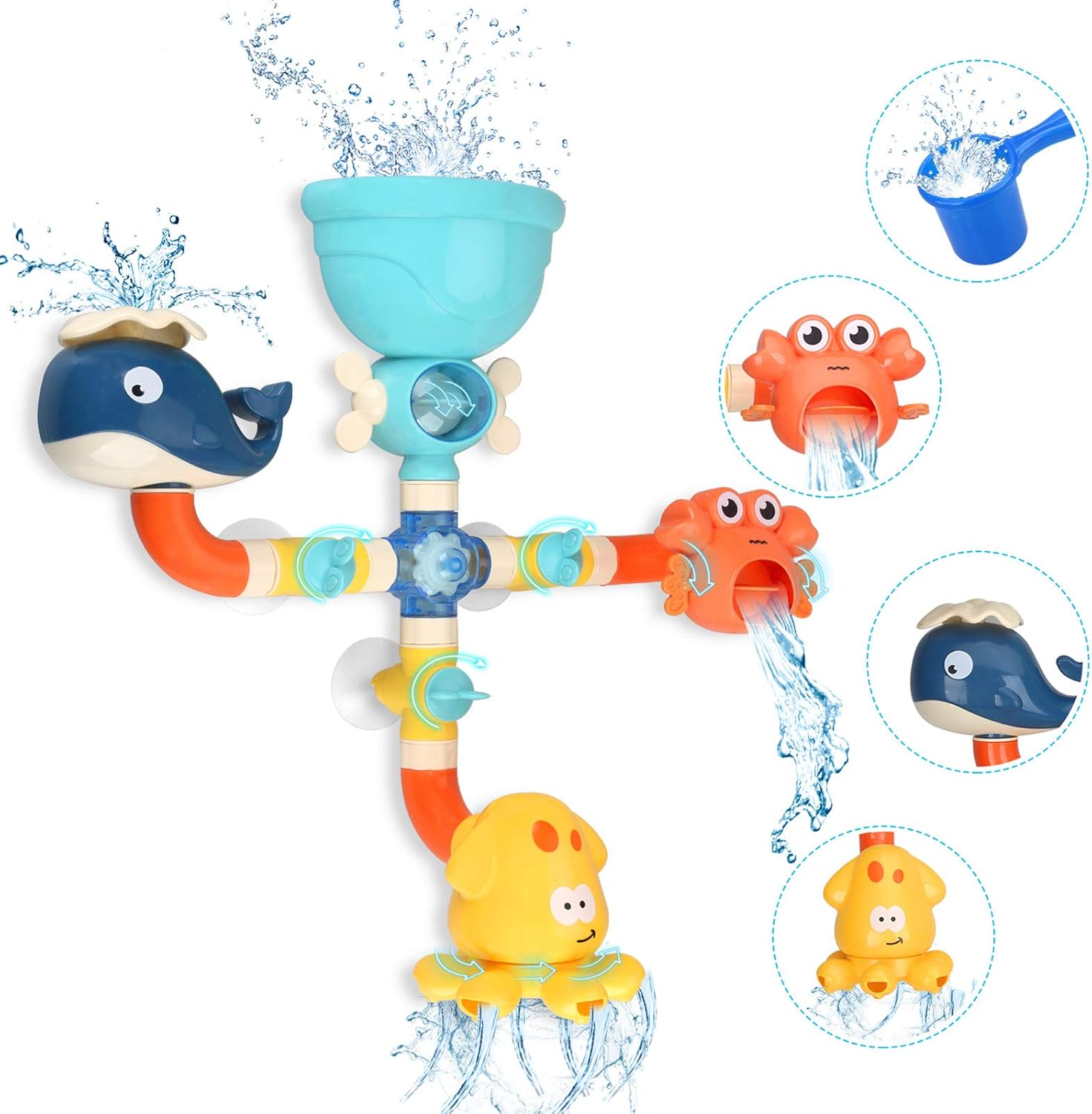 Amazon.com: Bath Toys for Toddlers Kids 1 2 3 4 5 Years Old Boys and ...