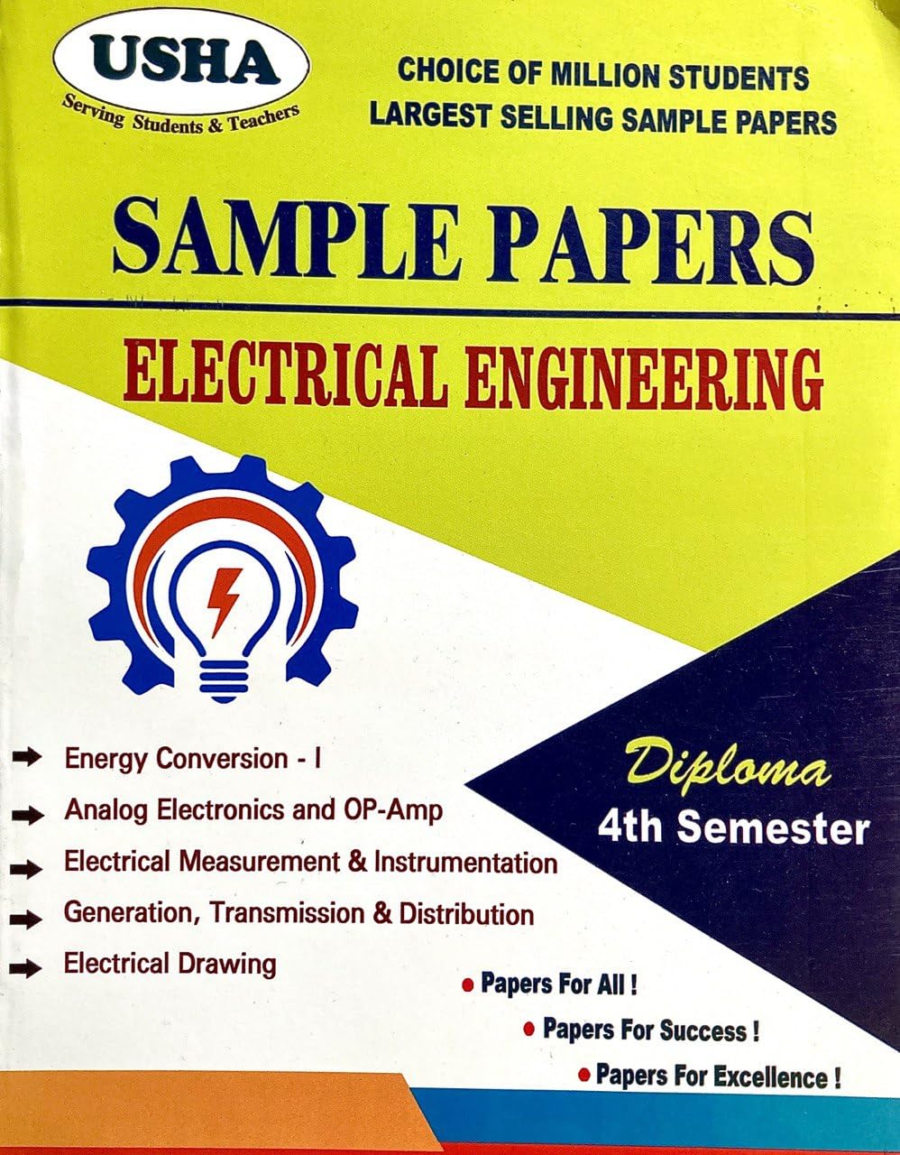 Buy USHA Diploma Sample Paper ELECTRICAL ENGINEERING 2024 4th Semester ...