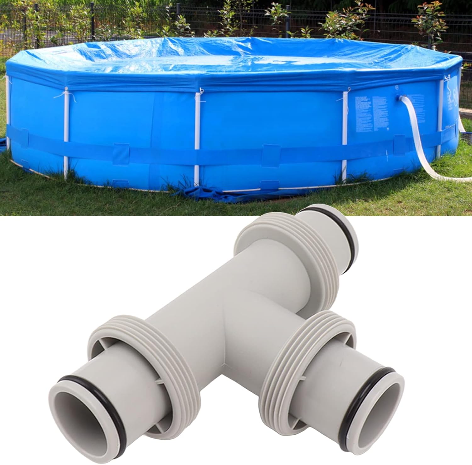 Amazon.com: Jeanoko Split Swimming Pool Hose Plunger Valve 2 in 1 T ...