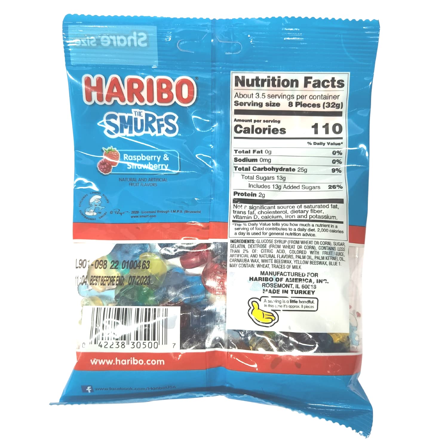 Buy Haribo The Smurfs Gummi Candy (2 Pack) and 2 Gosutoys Stickers ...