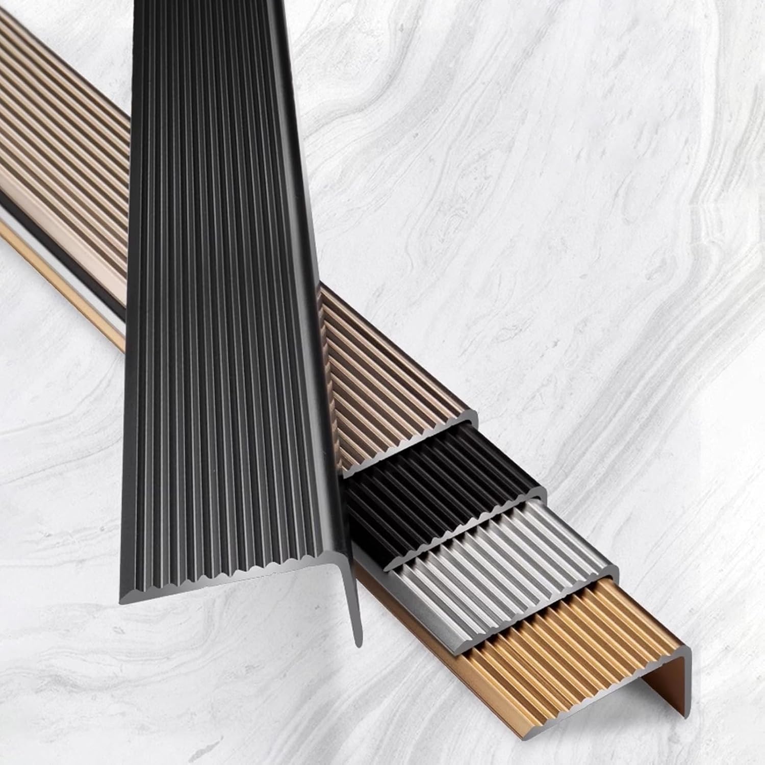 Amazon.com: whalebee Stair Non Slip Nosing L-Shaped Stair Edge Trim 3FT ...