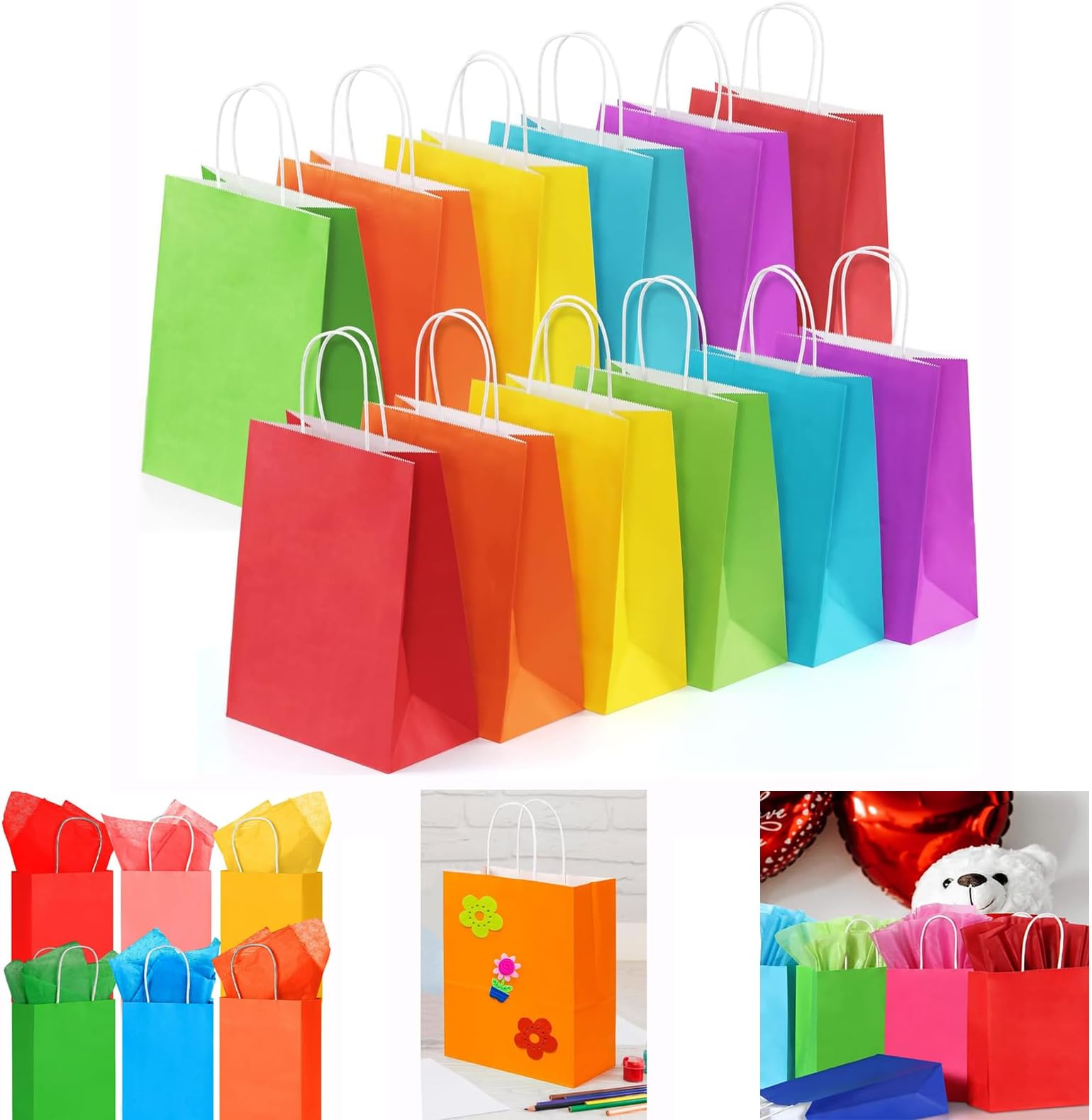 Amazon.com: Adorox 12 Assorted (13" H x 10.25" L x 4.75" W) Rainbow ...