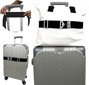 Amazon.com: 2-in-1 Luggage Straps for Carry On, Tuegher Elastic Add a ...