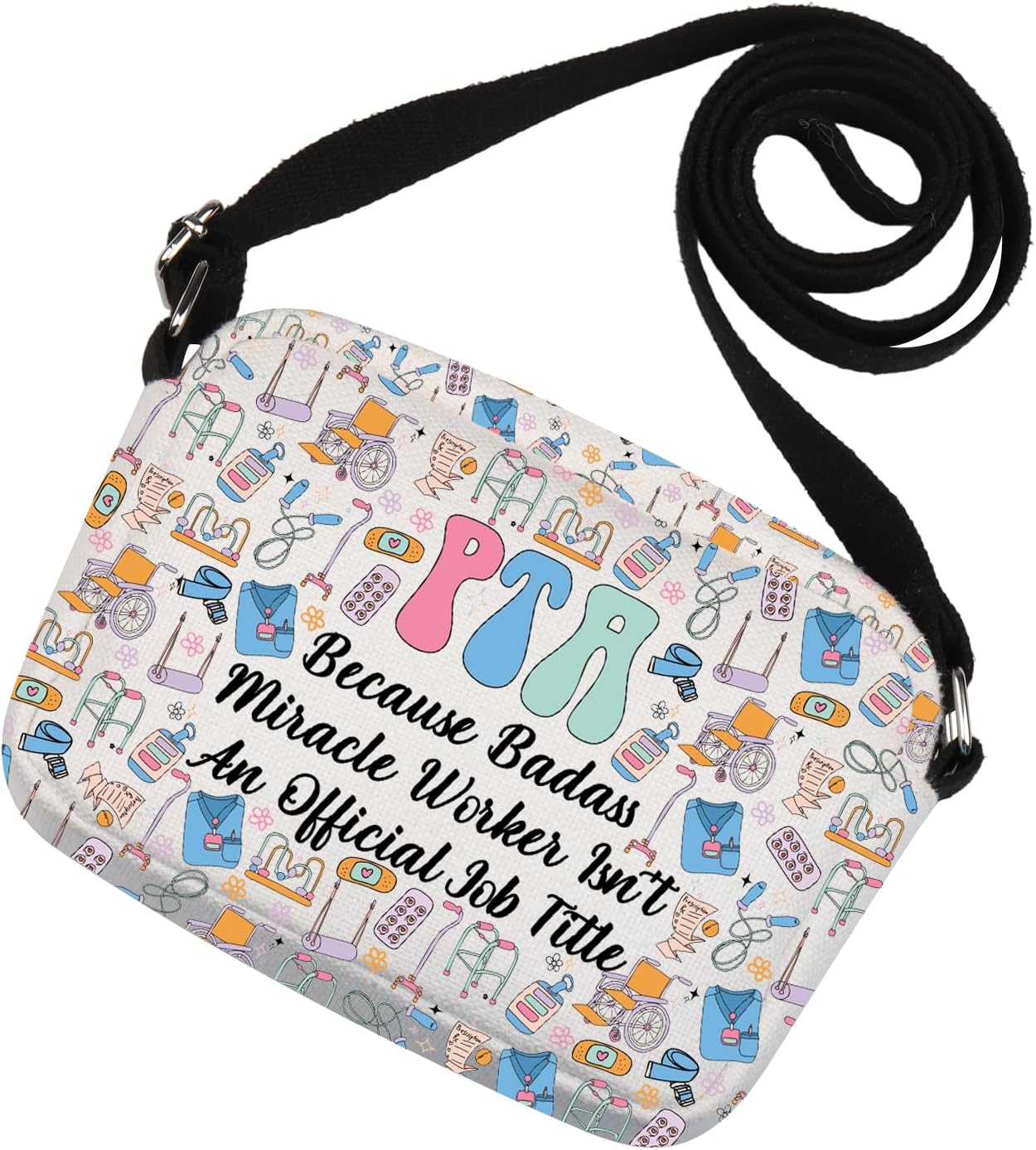 MNIGIU Funny Physical Therapist Assistant Gift PTA Crossbody Bag for PT ...