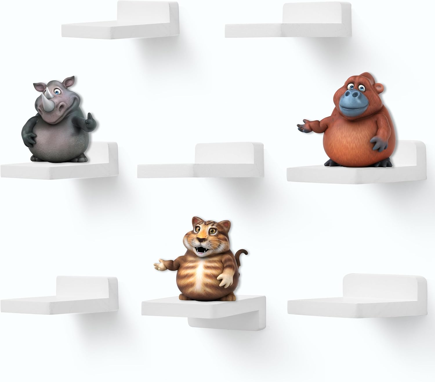 Amazon.com: NIUBEST Small Floating Shelf, 4x4 Inch Display Ledges for ...