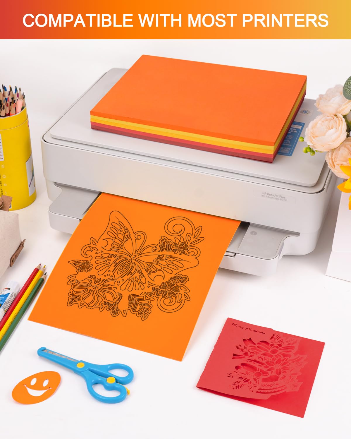 Snapklik.com : Cardstock 85x11 Inch Card Stock, 5 Colors 120 Sheets ...