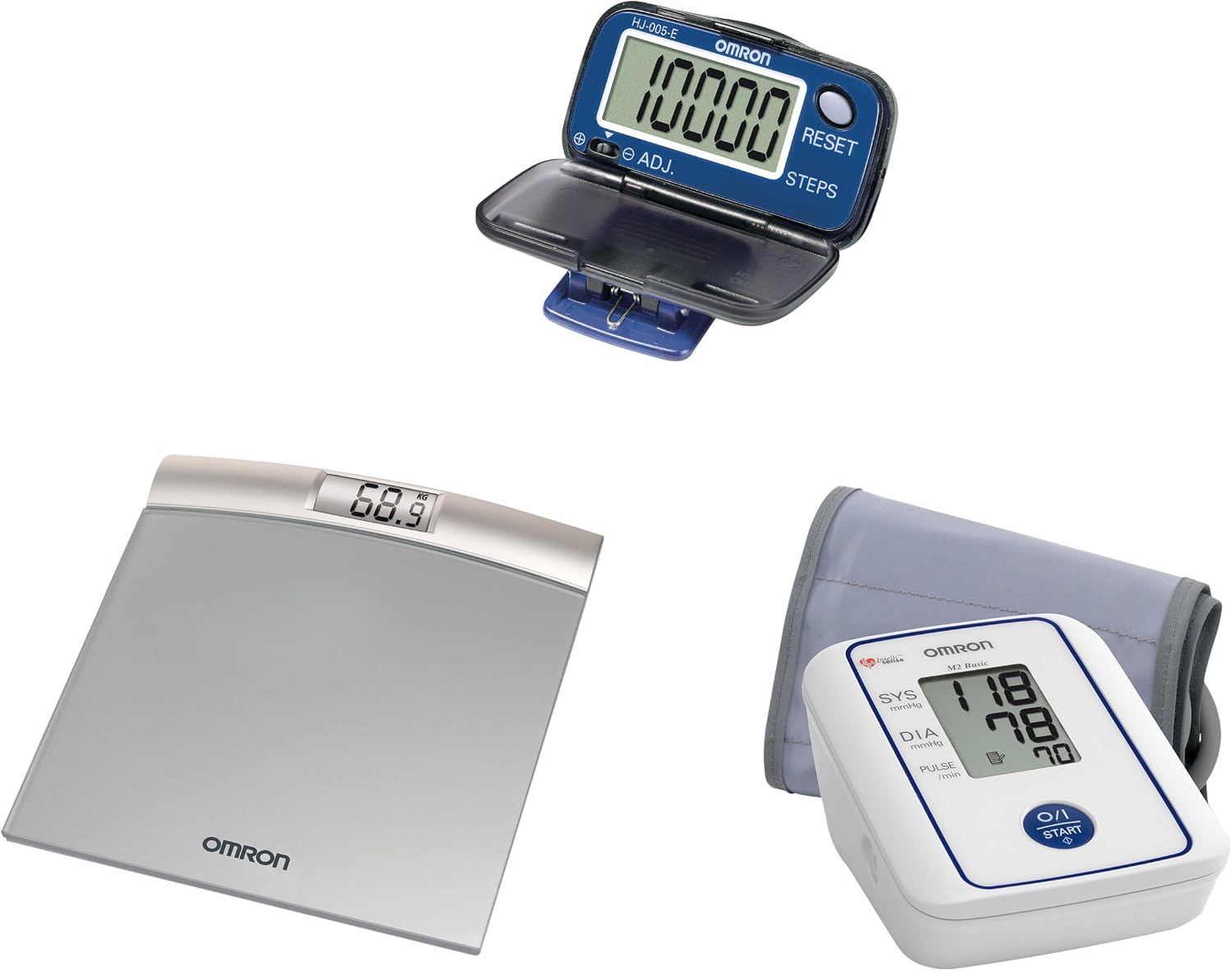Omron Home Healthcare Pack with Blood Pressure Monitor, Digital Scales ...