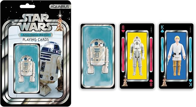Amazon.com: Aquarius Star Wars R2D2 Premium Playing Cards – R2D2 Themed ...