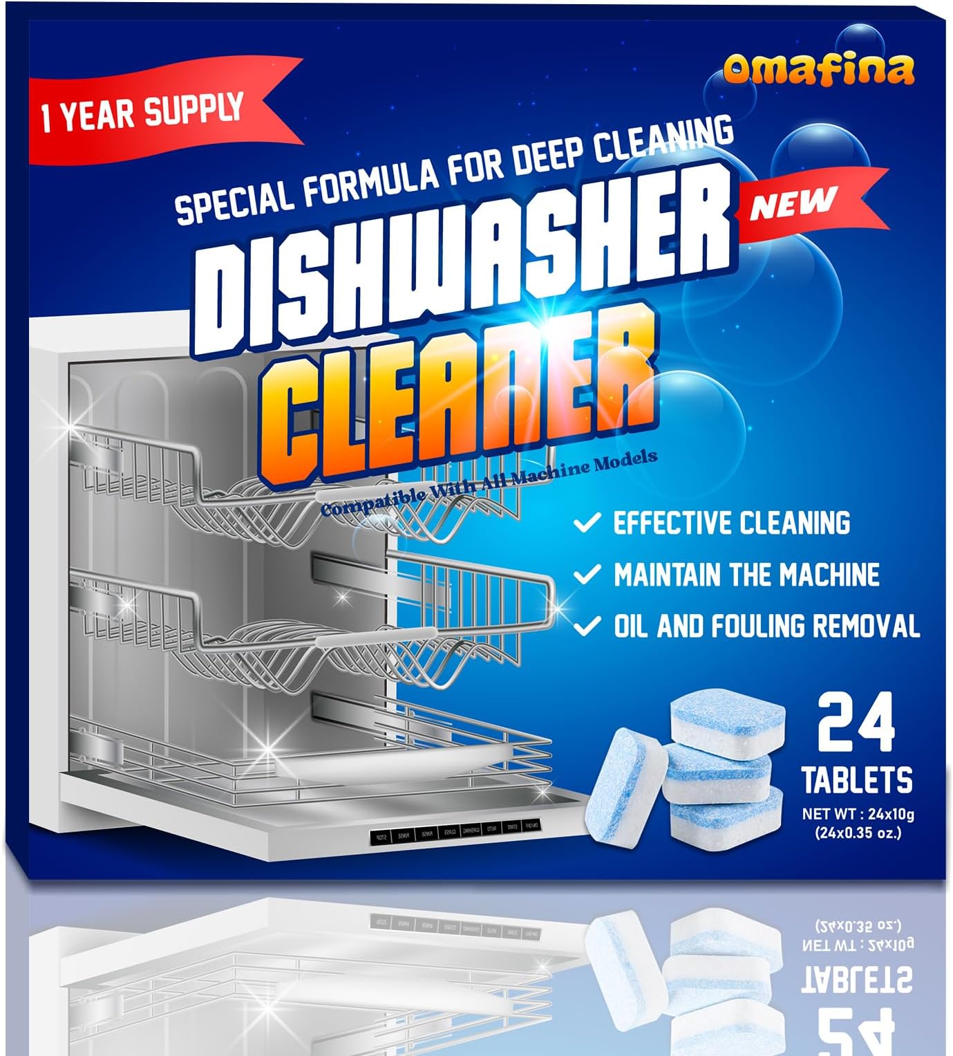 Amazon.com: OmaFena Dishwasher Cleaner and Deodorizer Tablet -24Tablets ...