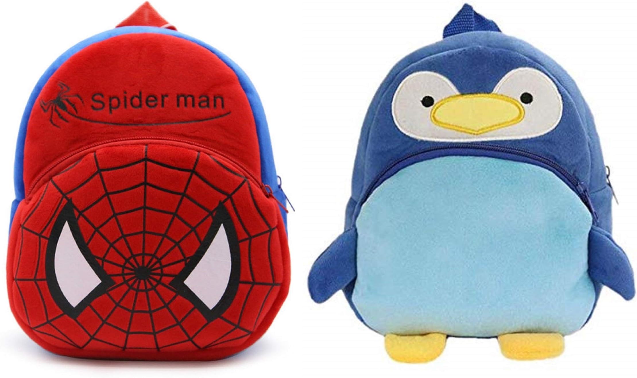 blue tree Kid's Soft Velvet Cartoon School Plush Combo Backpack,Mini ...