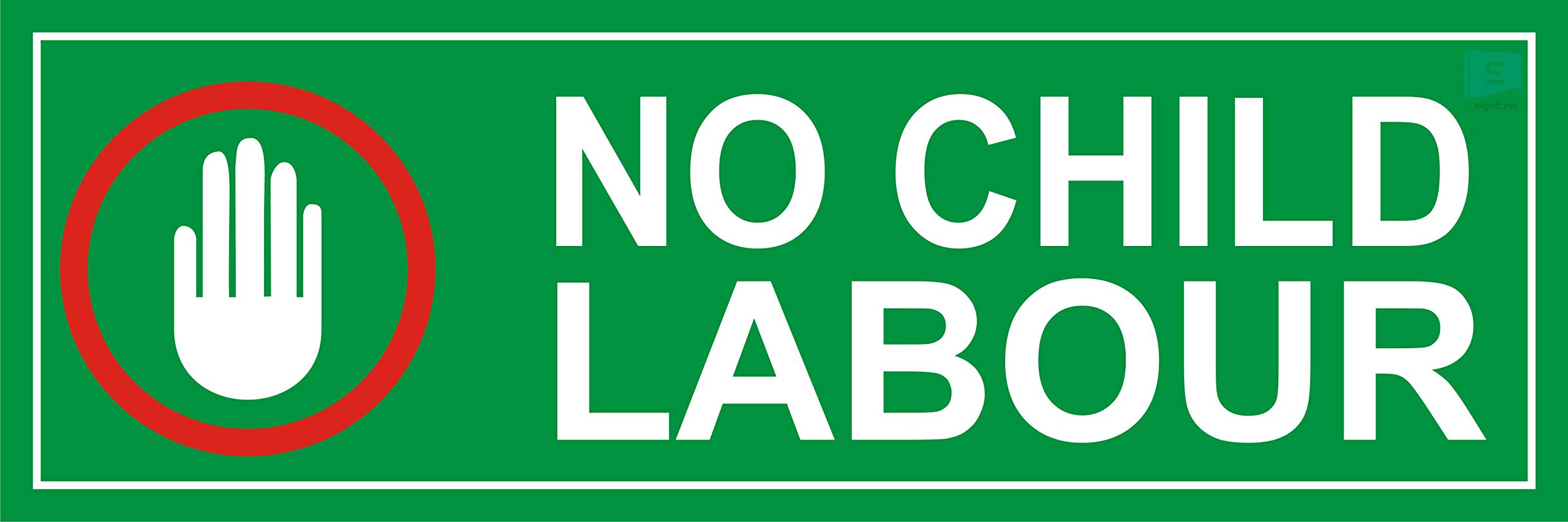 Buy SIGN EVER No Child Labour Sign Boards For Factory Restaurant Hotel ...