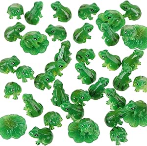 Amazon.com: HOMICO 36PCS Mini Frogs Resin Miniature Animals Figurines ...