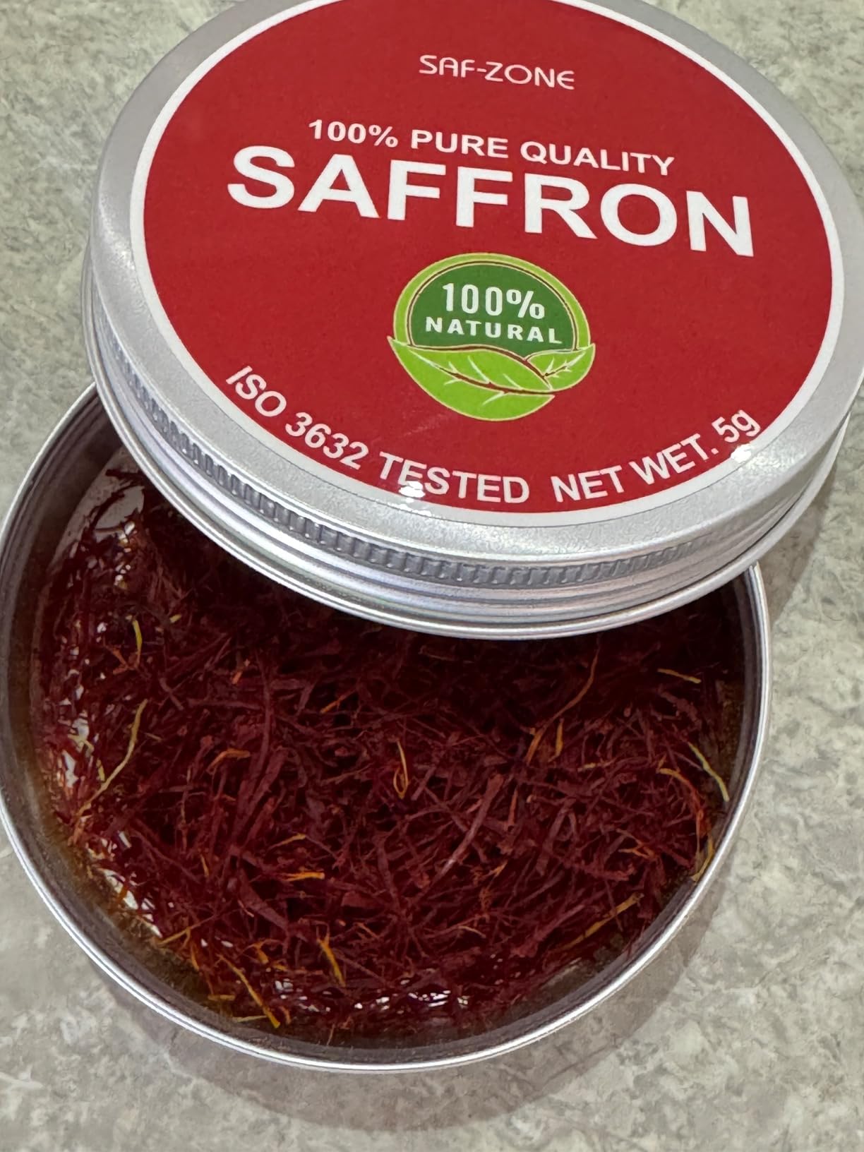 5Gr Saf-Zone Saffron 100% Pure Threads, Hand Picked Saffron, Natural ...