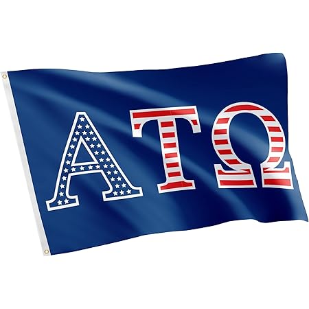Amazon.com : Alpha Tau Omega Flag USA Greek Letter Fraternity Banner ...