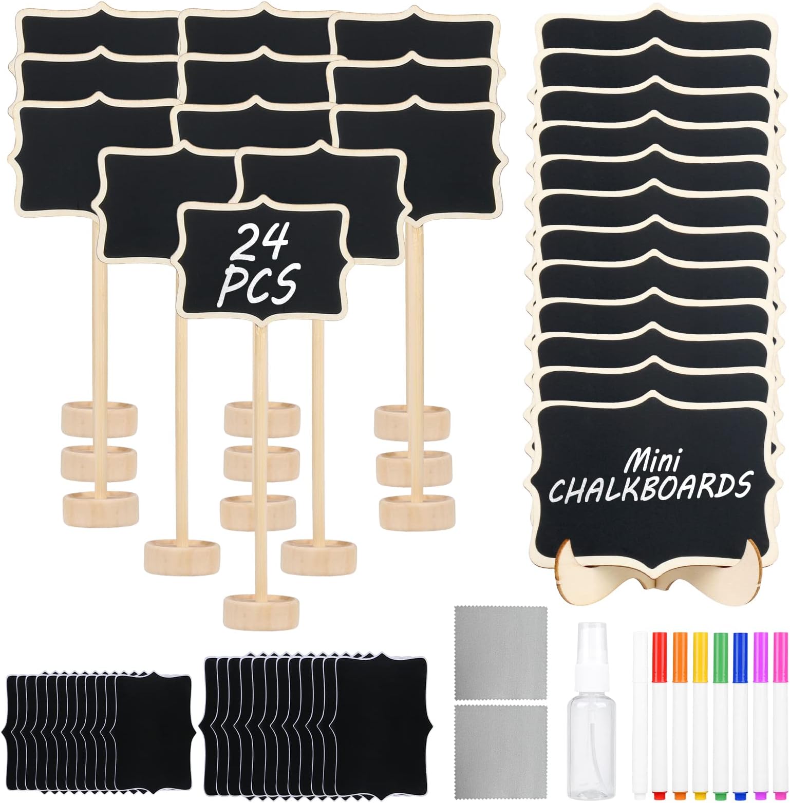 Amazon.com : 20 Pack 4"x3"Mini Chalkboard Signs for Food, Easy to Write ...