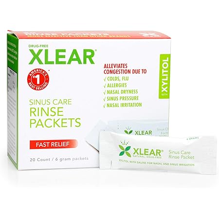 Amazon.com: Xlear Nasal Rinse Refill Packets, Natural Saline Neti Pot ...