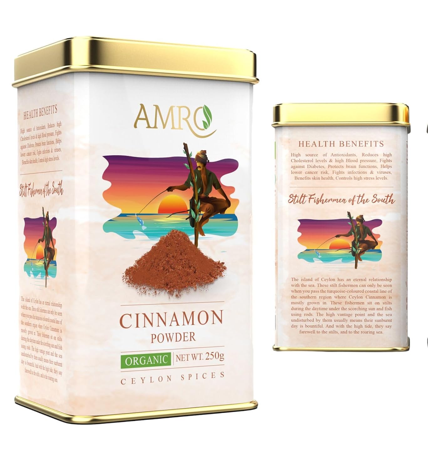 Amazon.com: Organic Ceylon Cinnamon Powder 250g (8.82oz) Tin, USDA ...