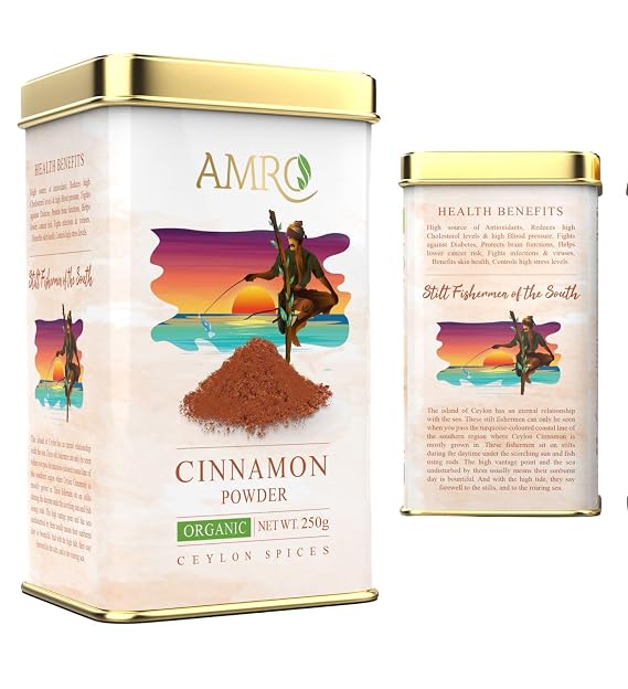 Amazon.com: Organic Ceylon Cinnamon Powder 250g (8.82oz) Tin, USDA ...