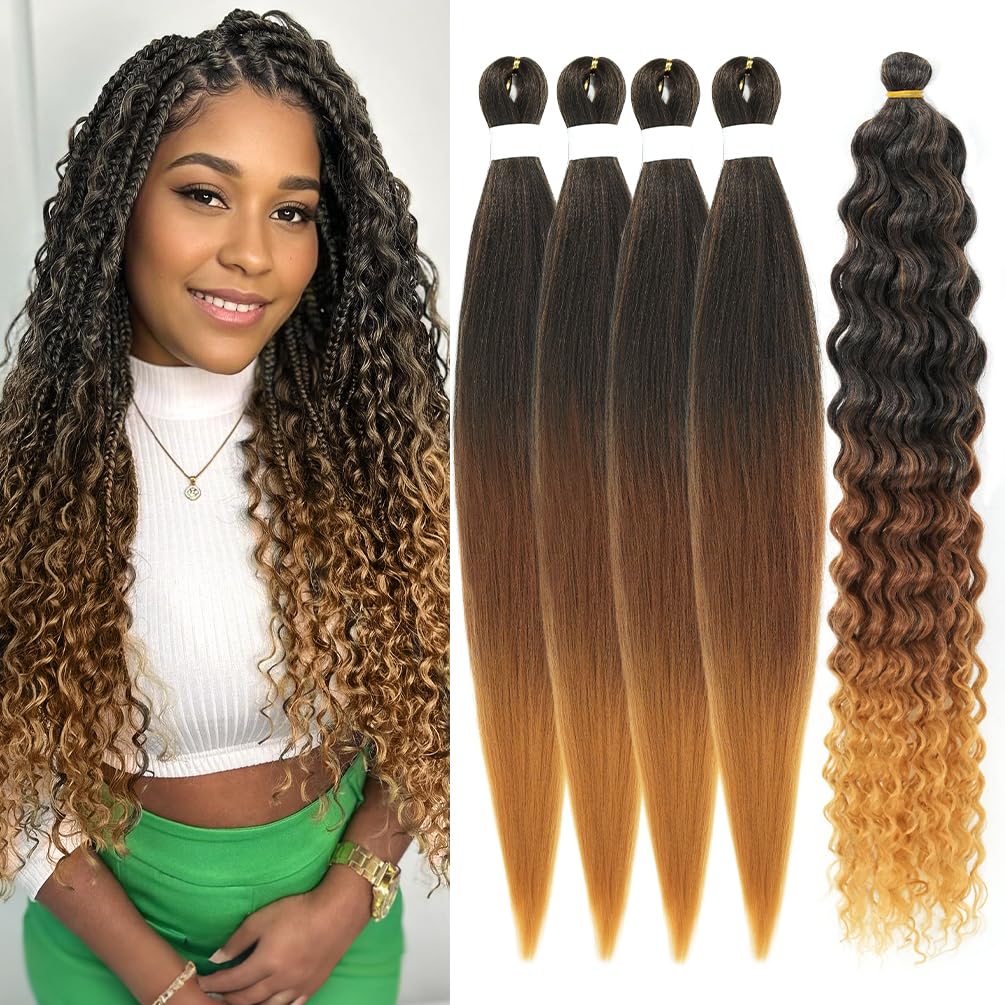 Amazon.com : Boho Hair for Braiding Black to Brown Blonde Braiding Hair ...