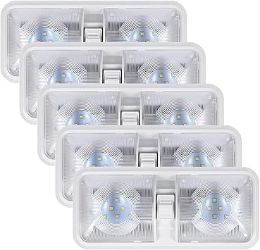 12 Volt LED RV Lights with ON/Off Switch - Neutral 4000-4500K 8W 600LM ...