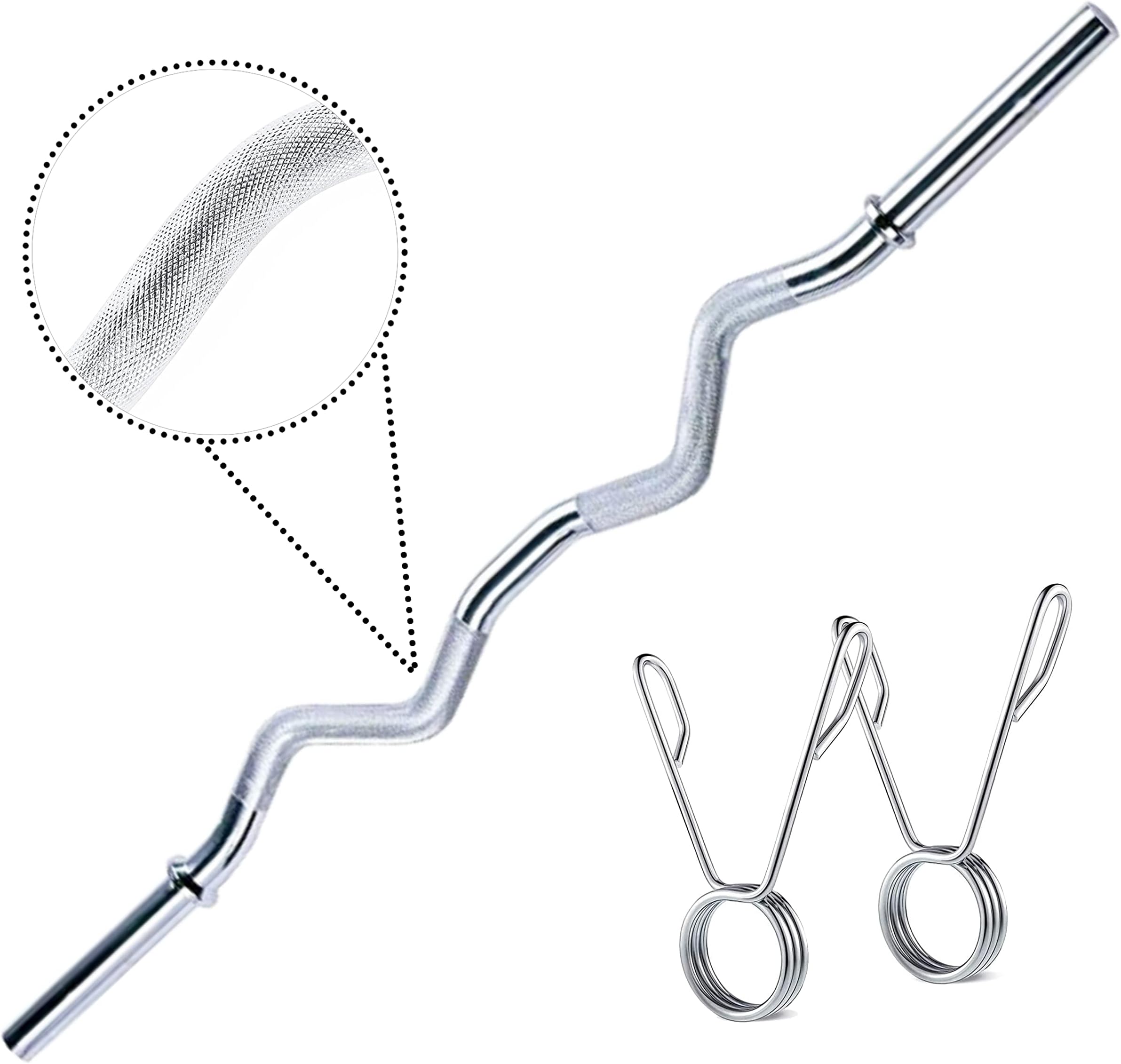 Buy BULLAR Weight Lifting Rod, 4Ft Curl Rod, Chrome Plated Steel Gym ...