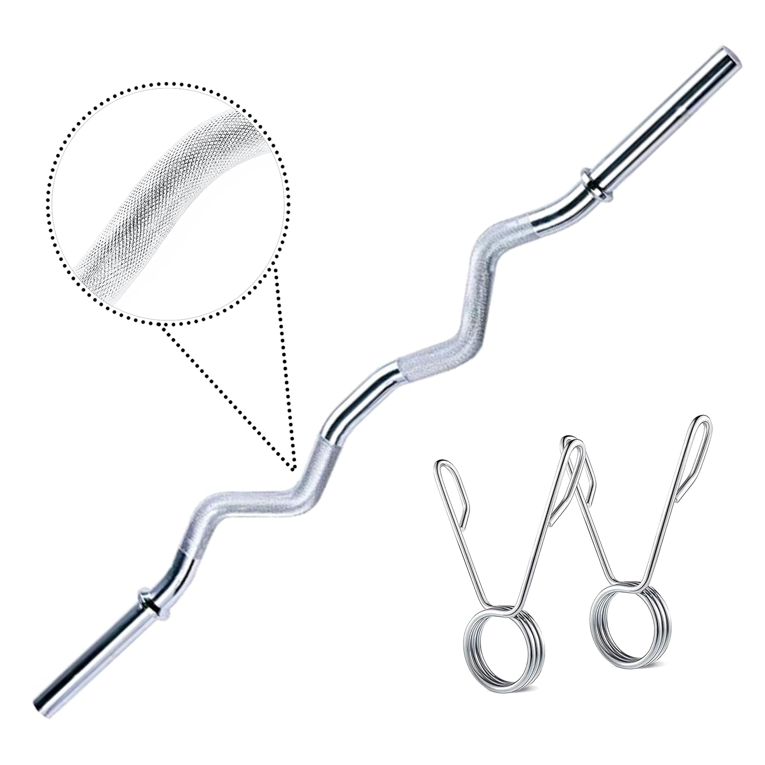 Buy BULLAR Weight Lifting Rod, 4Ft Curl Rod, Chrome Plated Steel Gym ...