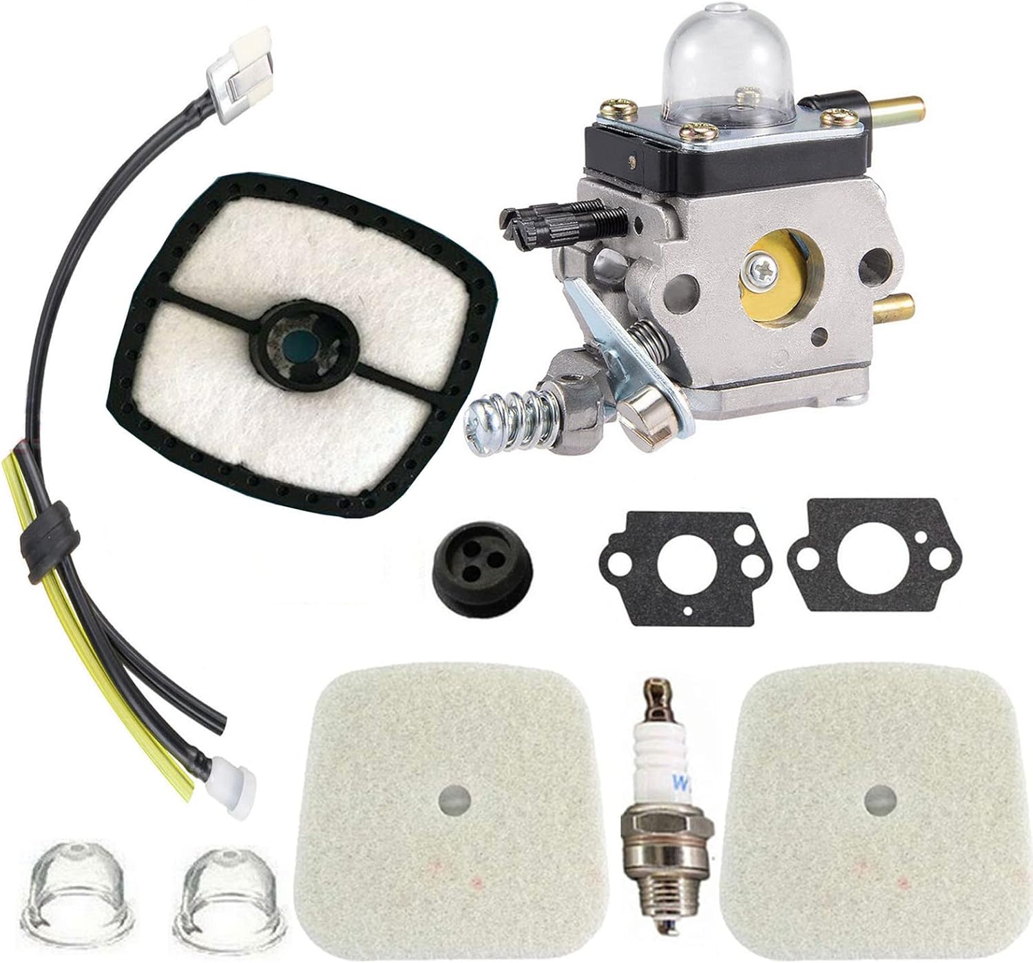Amazon.com: BEIYIPARTS C1U-K54A C1U-K17 Carburetor with Fuel Line Kit ...