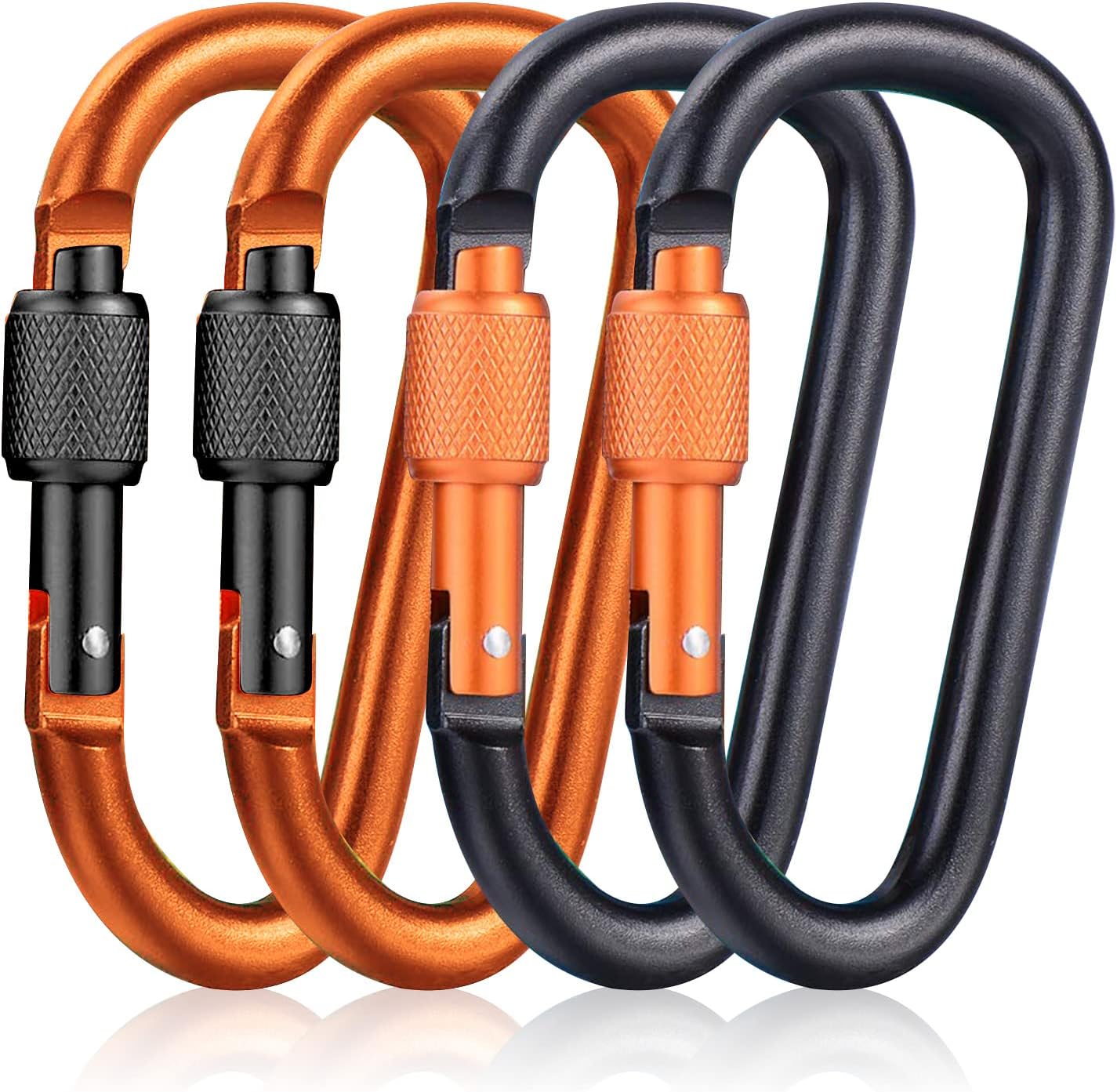 NCOALE Carabiner Clip, Locking Carabiner Clip Hook Spring-loaded Clips ...