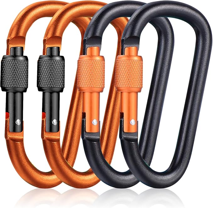 NCOALE Carabiner Clip, Locking Carabiner Clip Hook Spring-loaded Clips ...