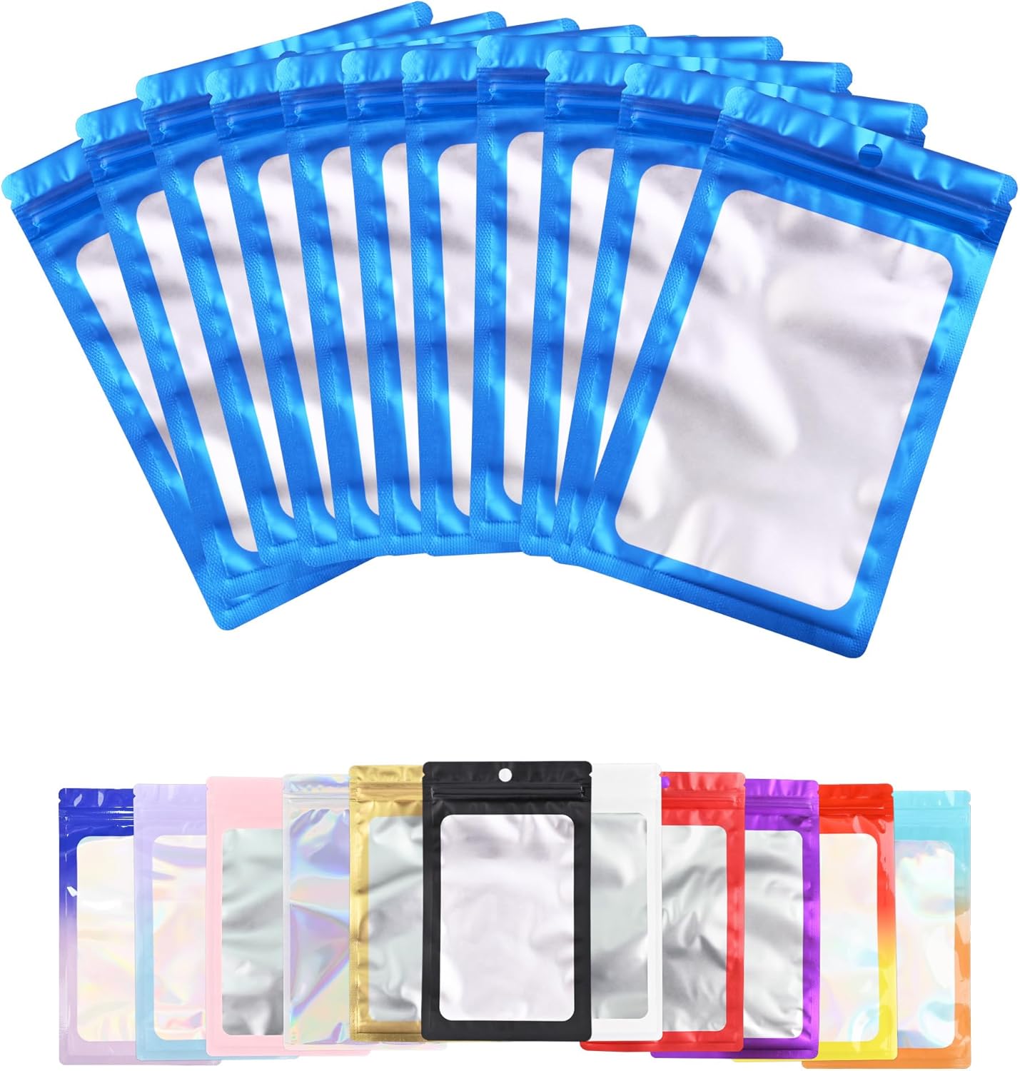 Amazon.com: 100 Pack Resealable Plastic Bags for Food Storage, Zipper ...