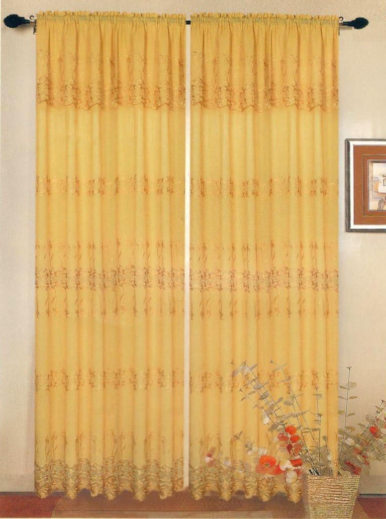 Amazon.com: Alexandra Estella Curtain Set- Beige : Home & Kitchen