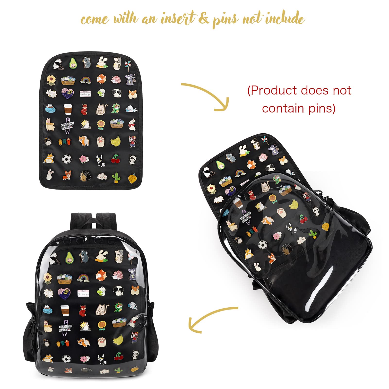 Snapklik.com : STEAMEDBUN Pin Display Backpack For School Ita Bag Backpack