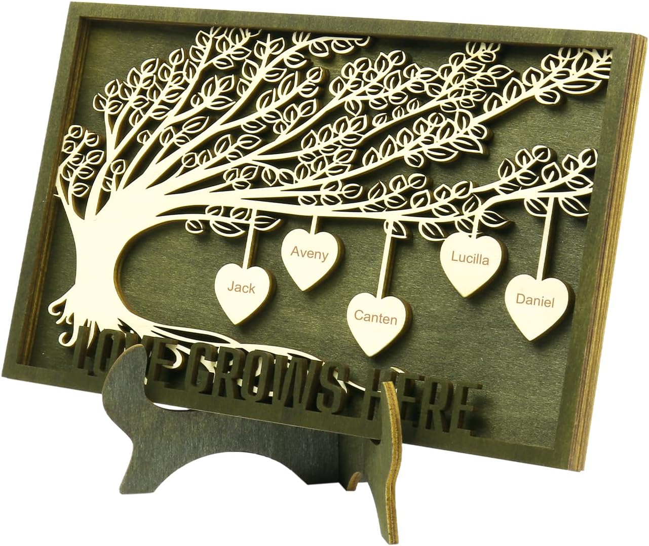 Amazon.com: Personalized Family Tree Name Sign: Mothers Kids Names ...