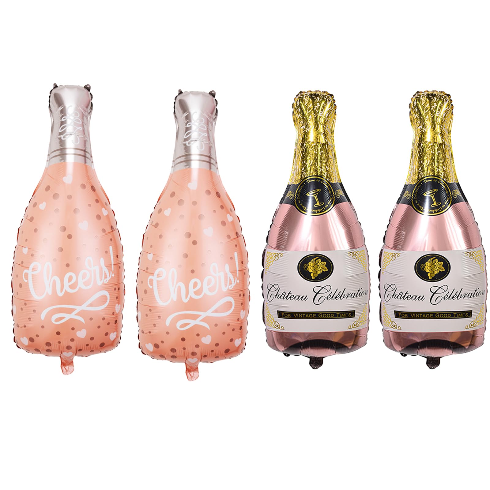 Amazon.com: 4Pieces Champagne Wine Bottle Balloons Champagne Glass Foil ...