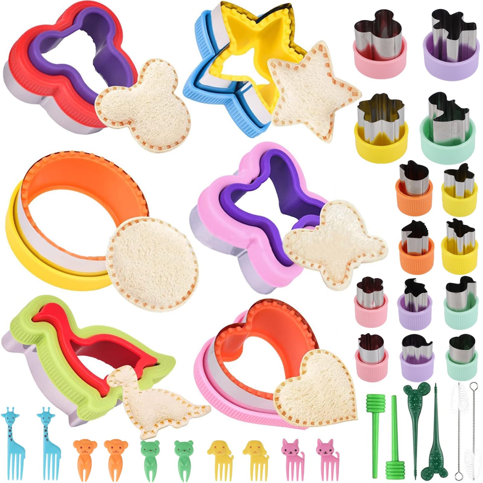 Amazon.com: Sandwich Cutters Shapes Set for Kids Bread Vegetables ...