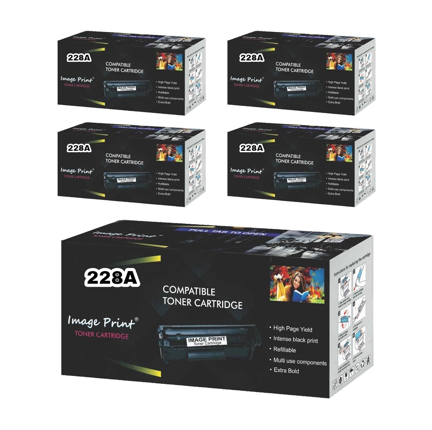 Image Print 228A / CF228A Black Toner Cartridge Compatible with HP ...