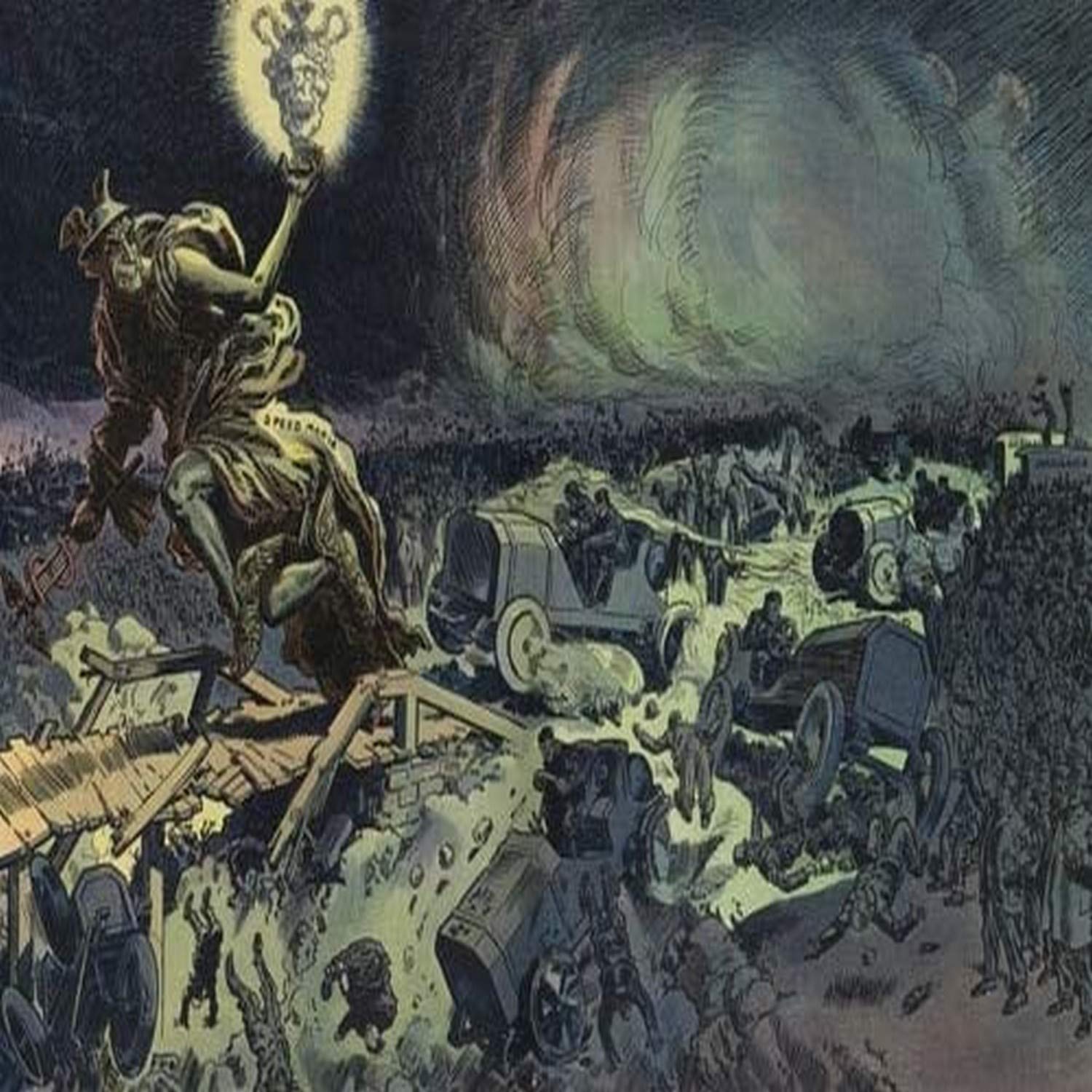 Buy Illustration shows a macabre figure of the Roman god Mercury ...