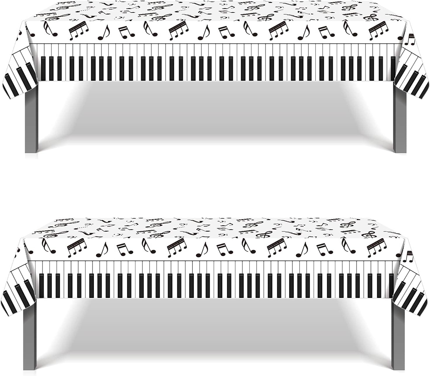 Amazon.com: Lecferrarc 2 Pcs Music Notes Tablecloth Piano Music Plastic ...