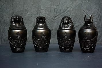 Amazon.com: Wind & Wave Collection Set of 4 Egyptian Gods Horus, Anubis ...
