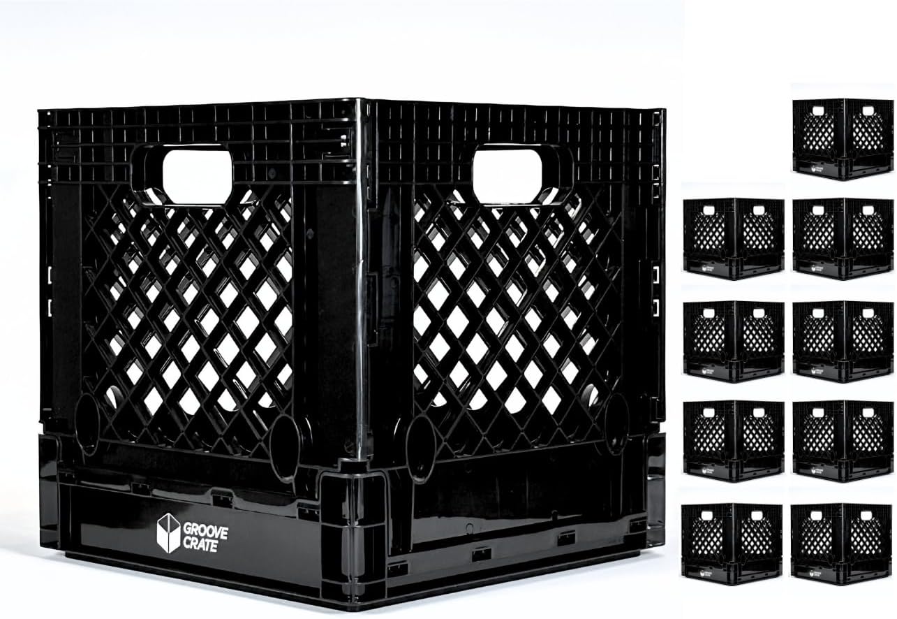 Amazon.com: Groove Crate Vinyl Record Storage Crate for 12" Vinyl LP ...
