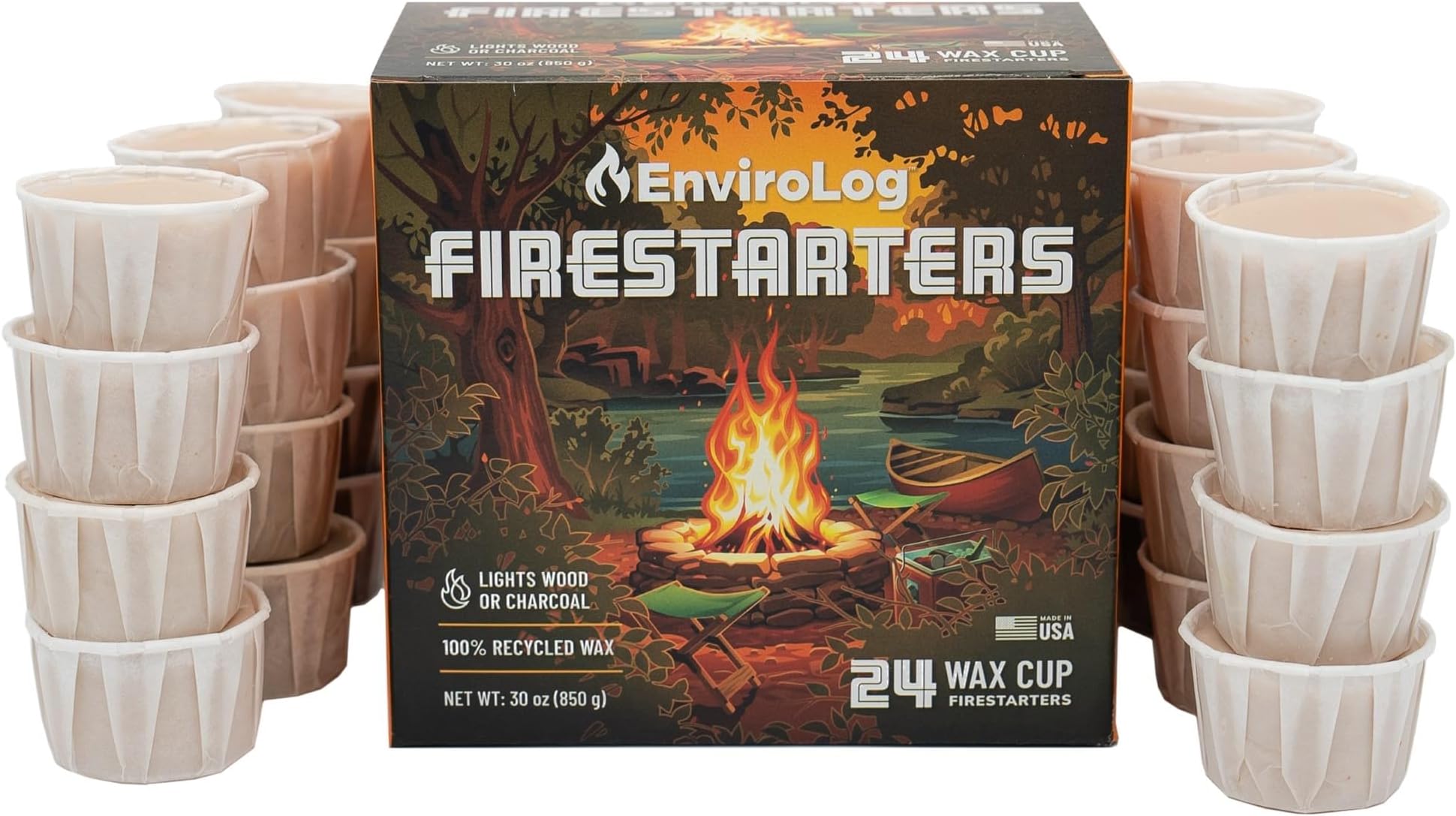 Amazon.com : Bee's Wrap ReKindle Fire Starters, Made in The USA Natural ...