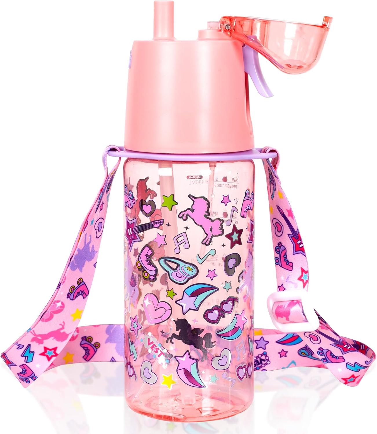 Amazon.com: YOYTOO Kids Misting Water Bottle with Straw/Lanyard for ...