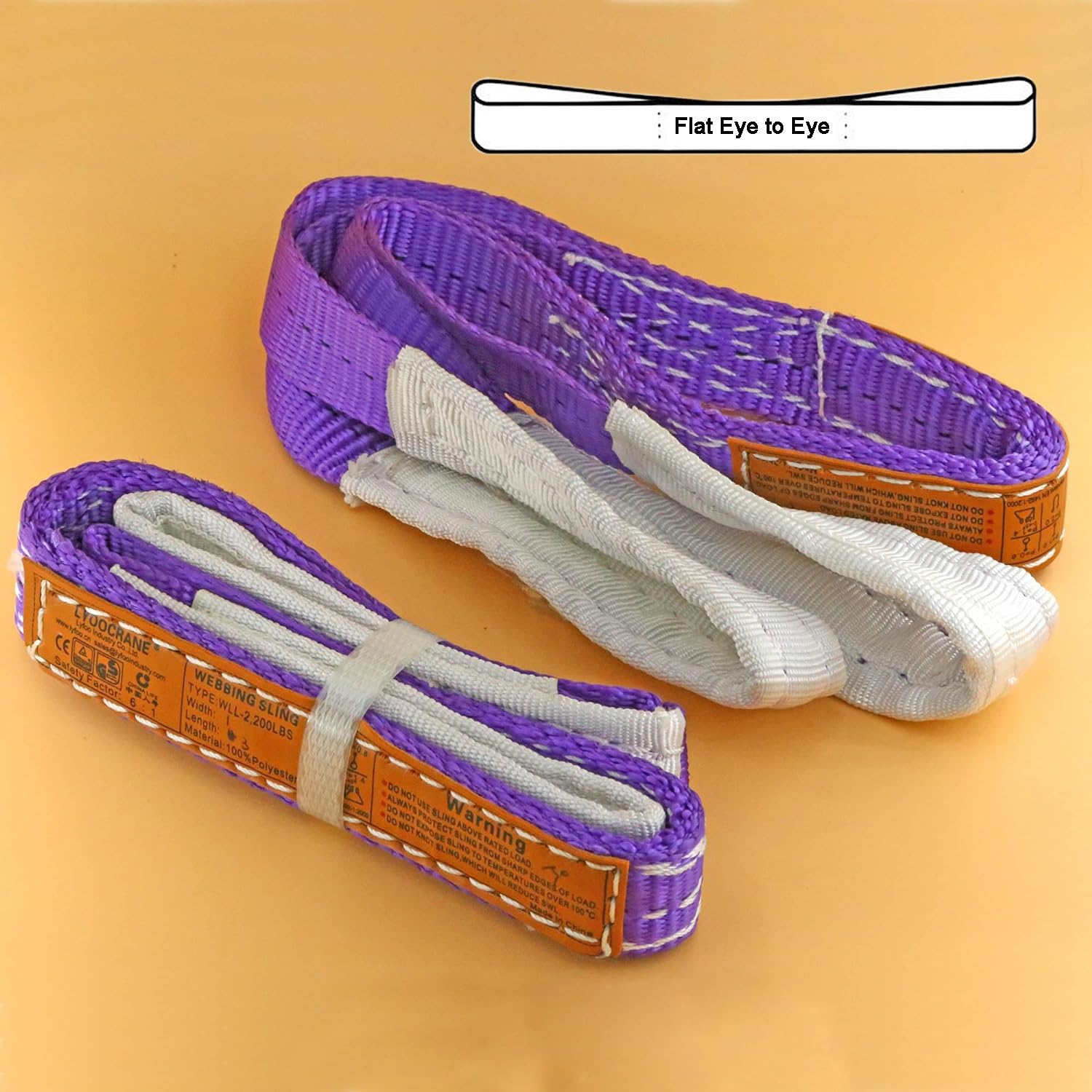 Lifting Sling 1" x3' - 2200 lbs Capacity - Lifting Nylon Sling 1T-3M ...