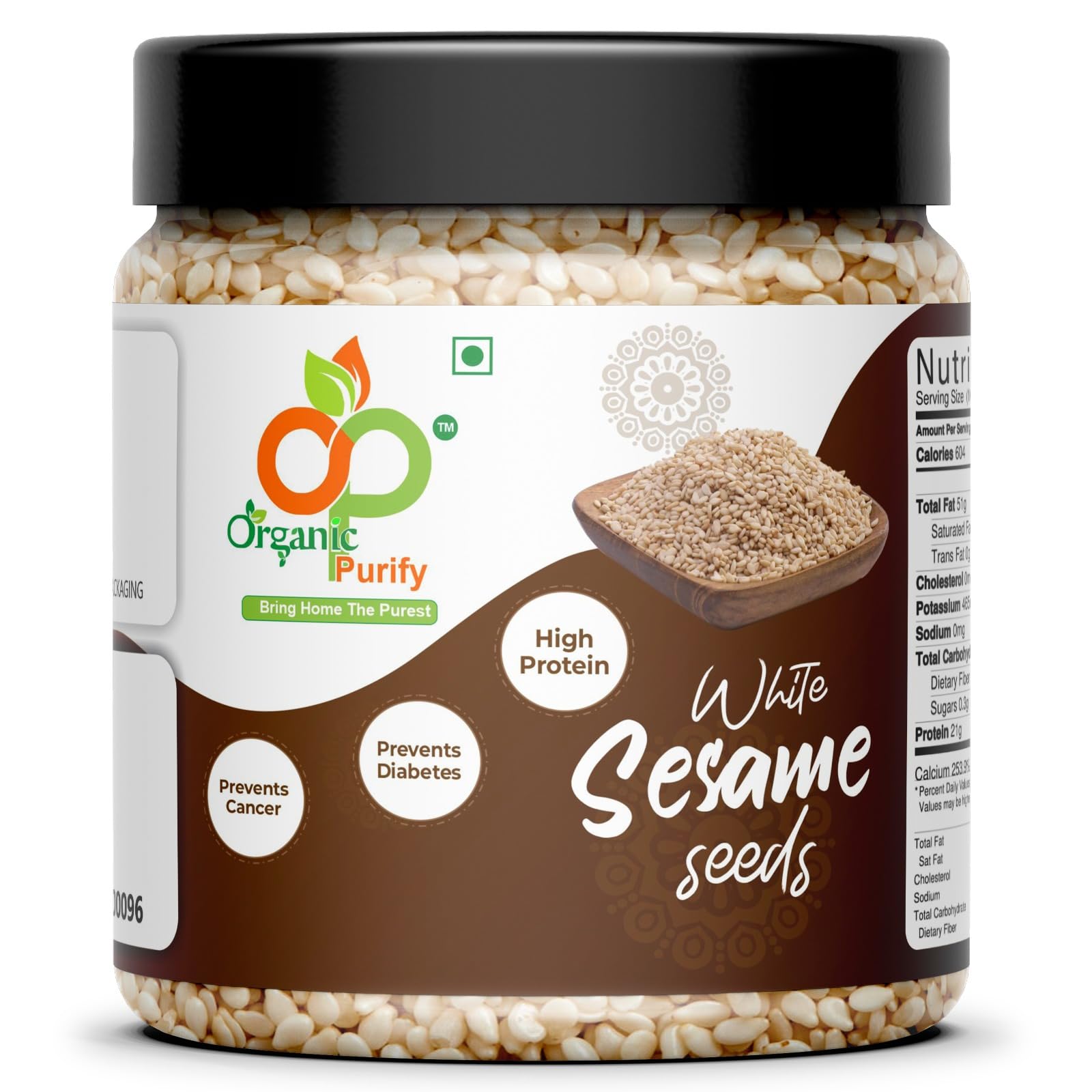 Organic Purify White Sesame Seeds | Safed Til Tal For Weight Loss And ...