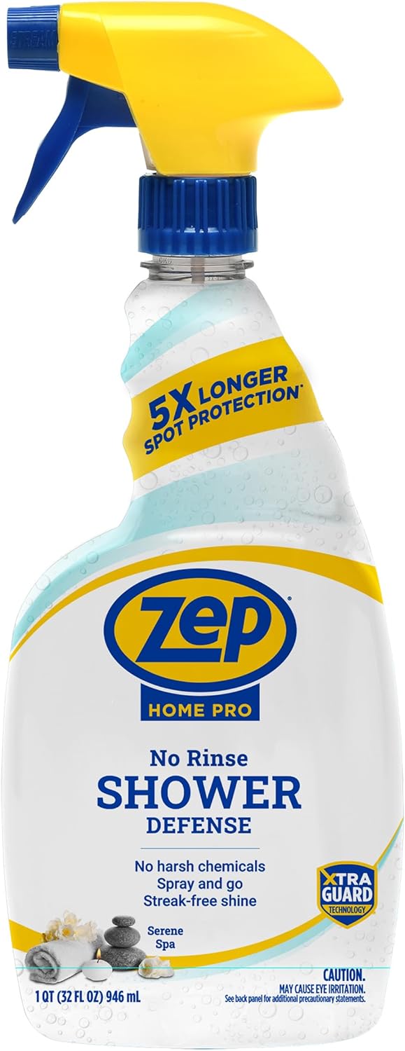 Amazon.com: Zep Home Pro No Rinse Shower Defense, 32 Fl Oz Spray ...