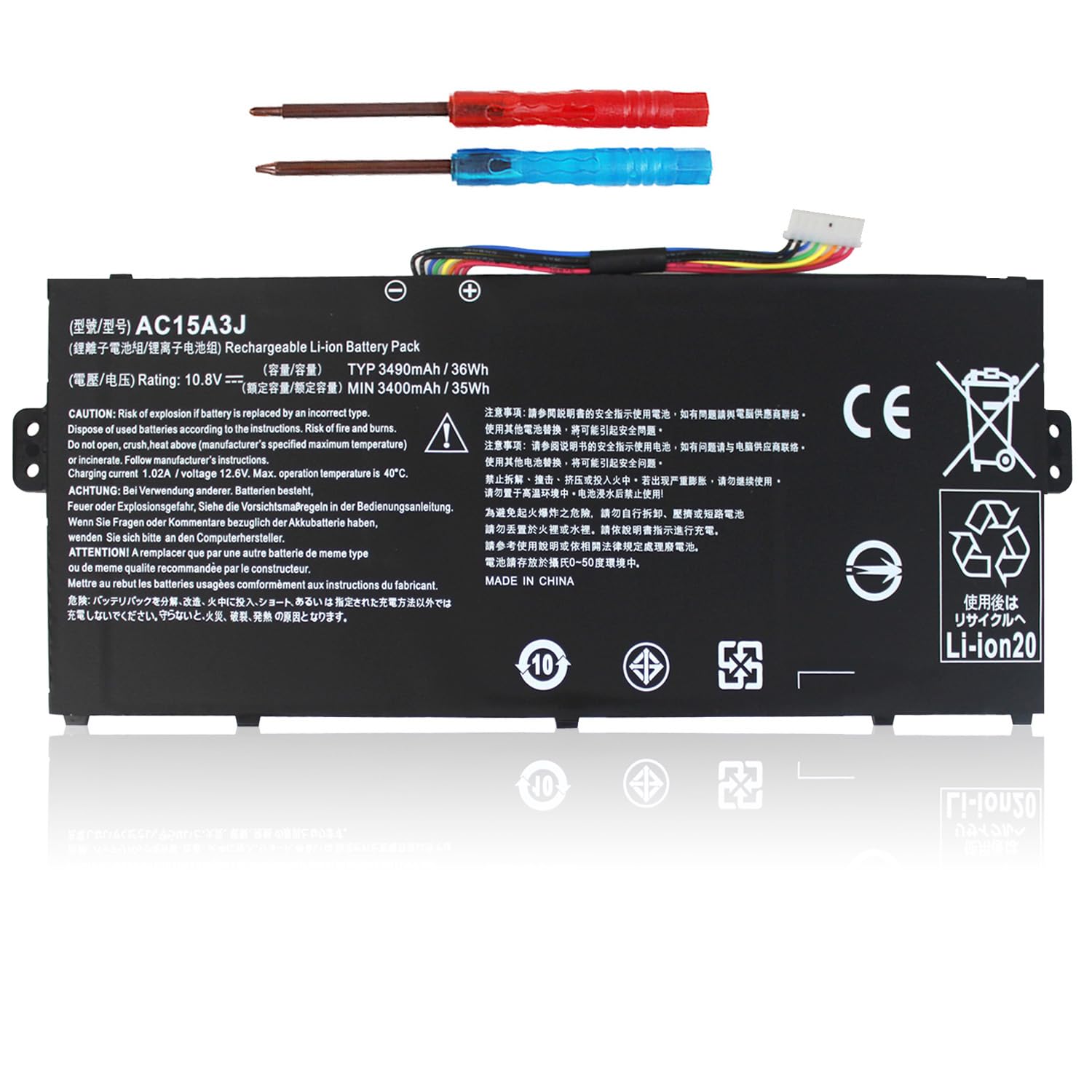 Amazon.com: Shyarweyy AC15A3J Replacement Laptop Battery for Acer ...