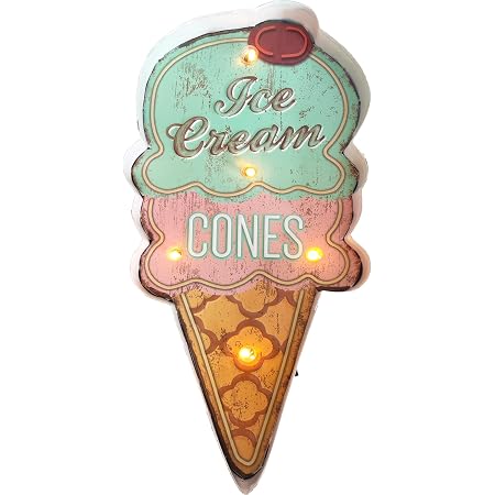 Amazon.com : Delicious Ice Cream Metal Sign - Fun Vintage Wall Decor ...